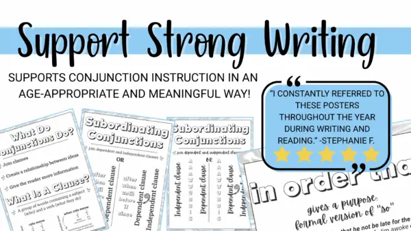 Conjunctions Posters (Coordinating & Subordinating)