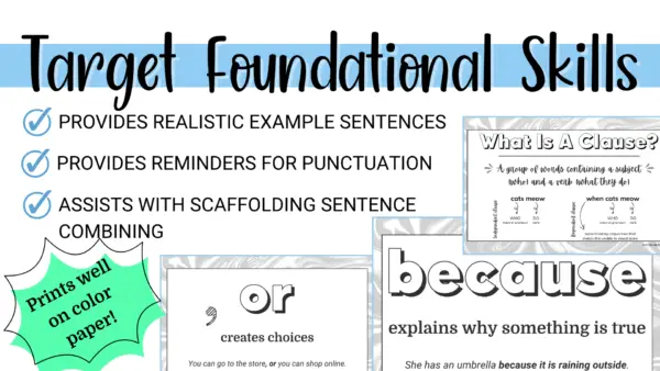 Conjunctions Posters (Coordinating & Subordinating)